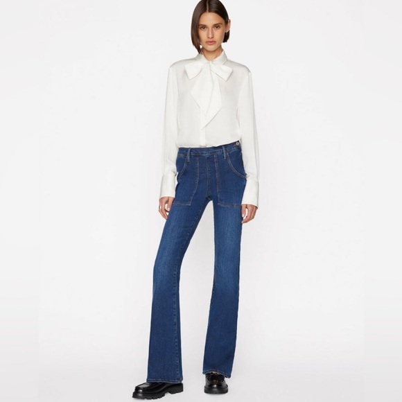 Frame Denim | Jeans | Frame Le Flare De Francoise Denim Blue Flare Wide ...